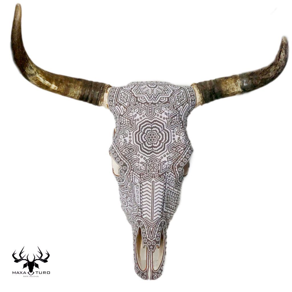 Cráneo Toro Huichol B/D - Arte Huichol, Maxa Turo